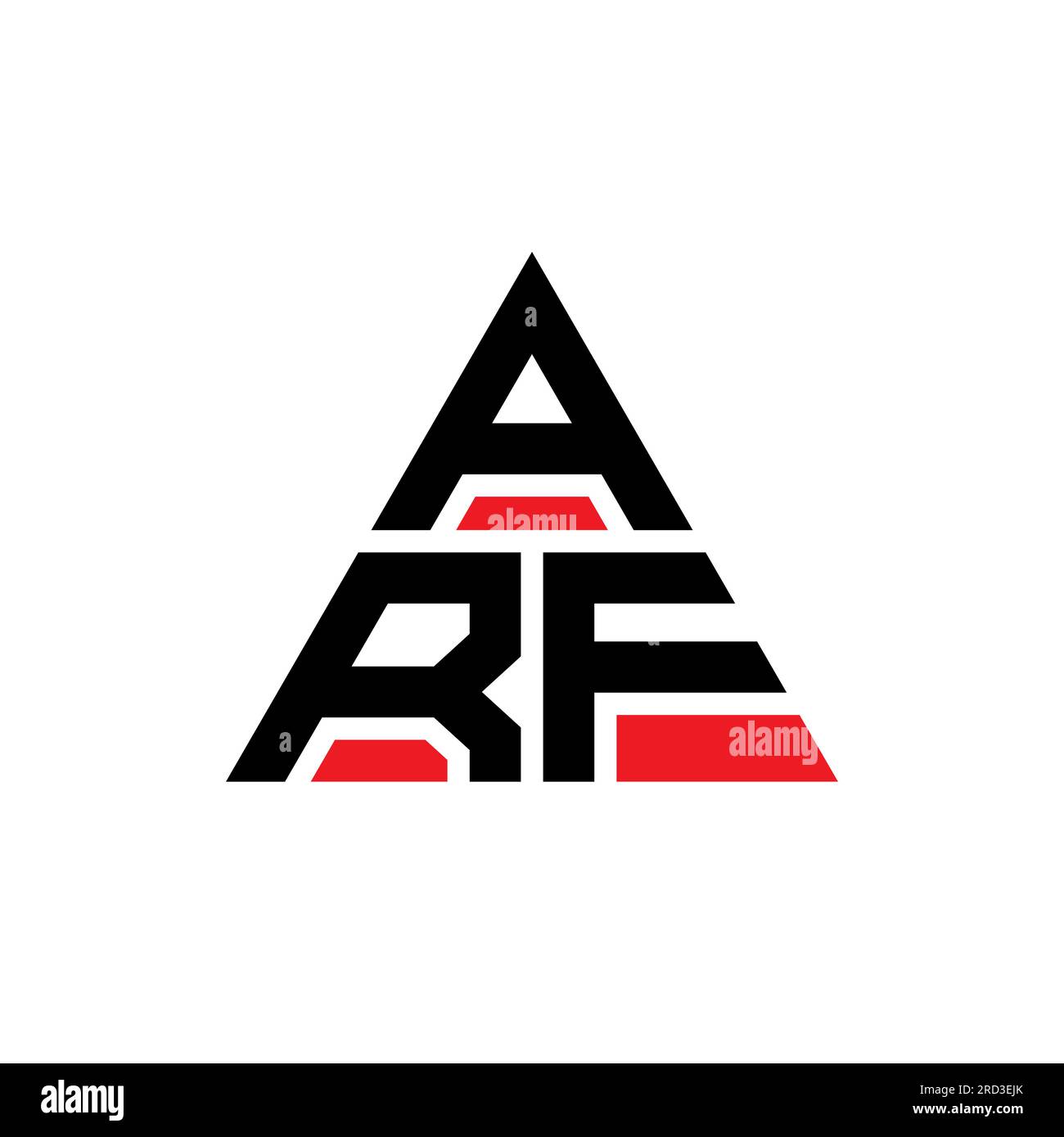 ARF triangle letter logo design with triangle shape. ARF triangle logo ...
