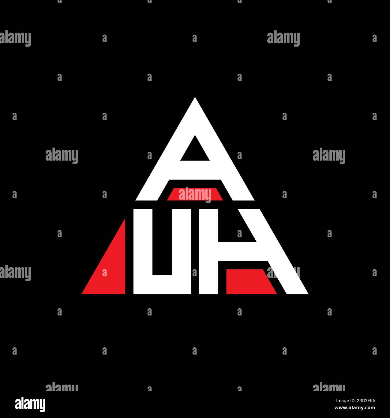 AUH triangle letter logo design with triangle shape. AUH triangle logo ...