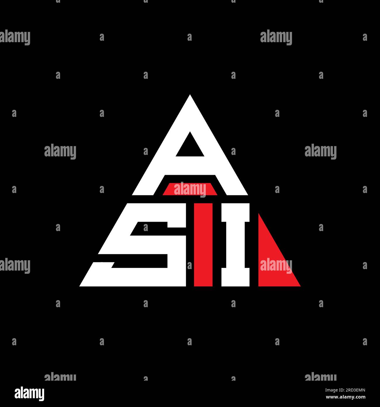 ASI triangle letter logo design with triangle shape. ASI triangle logo ...