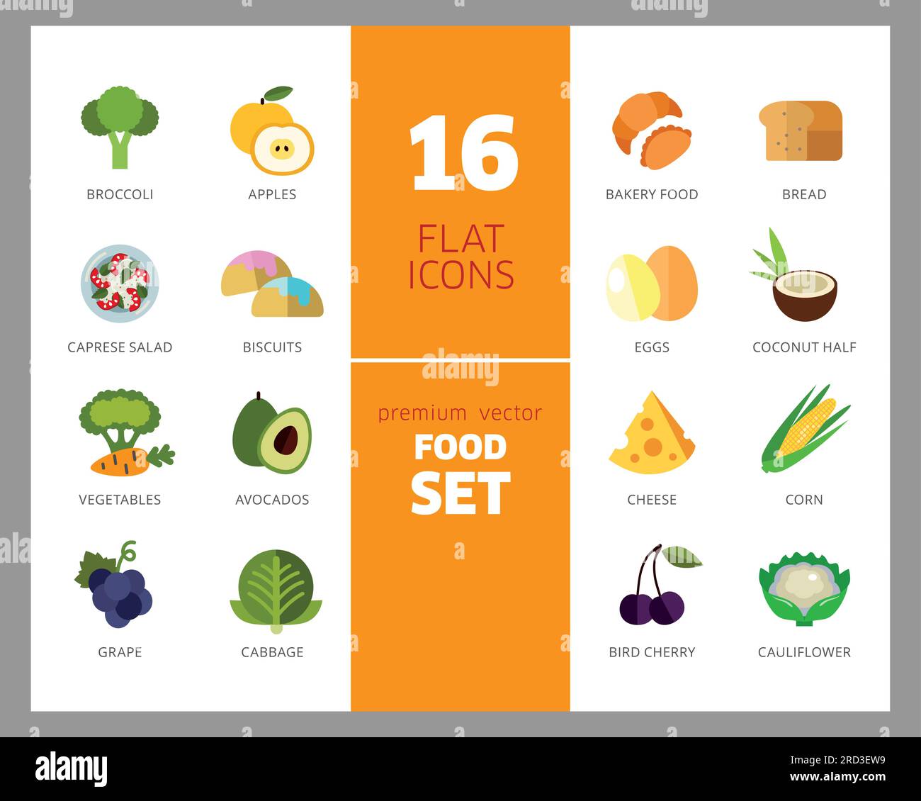 Food icons set Stock Vector Image & Art - Alamy