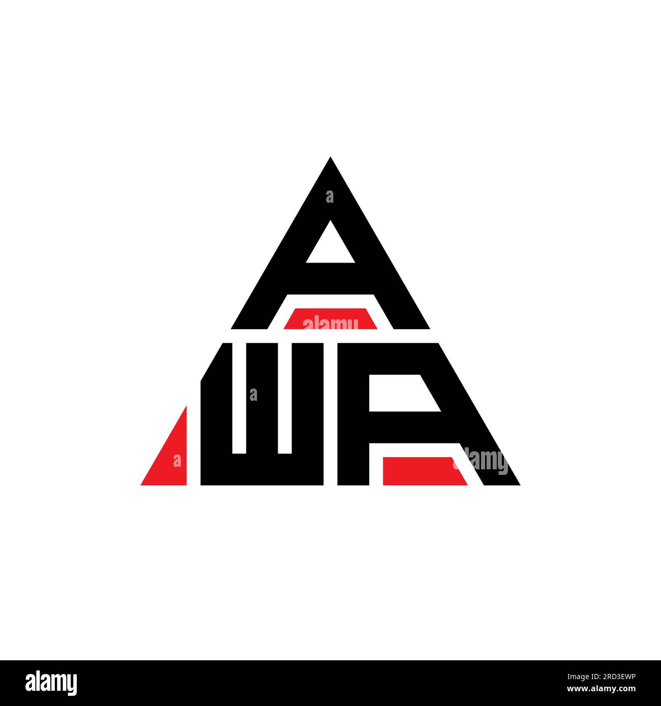 AWA triangle letter logo design with triangle shape. AWA triangle logo ...