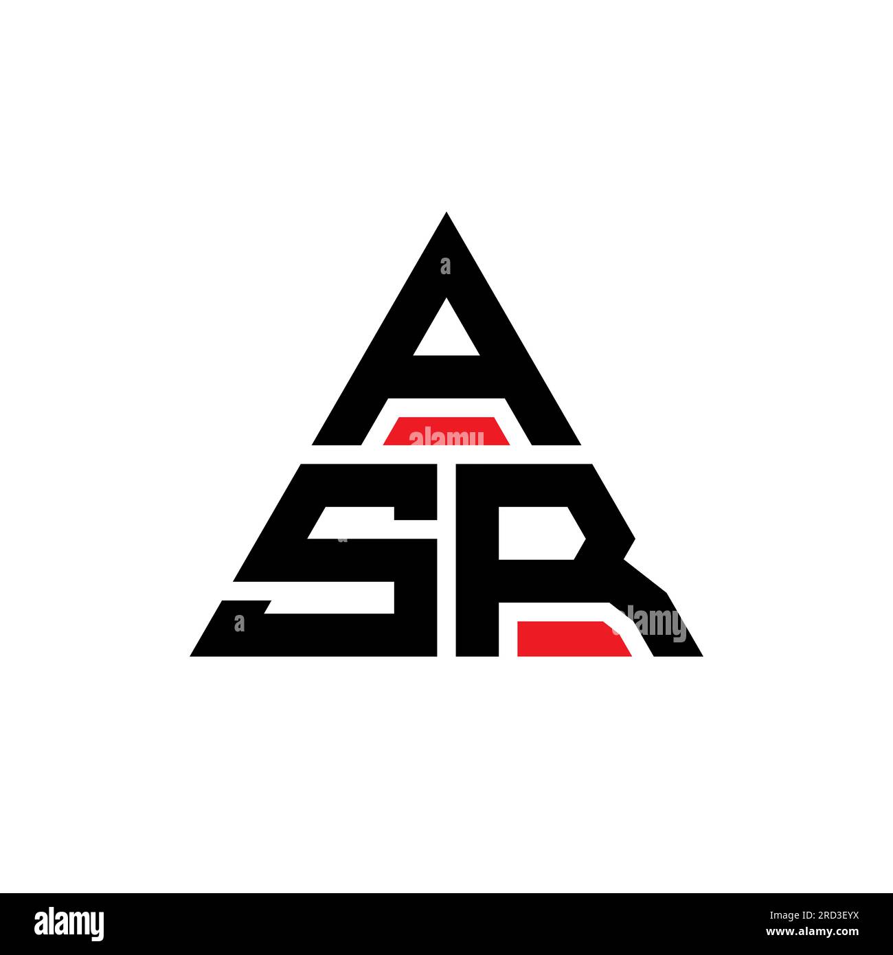 ASR triangle letter logo design with triangle shape. ASR triangle logo ...
