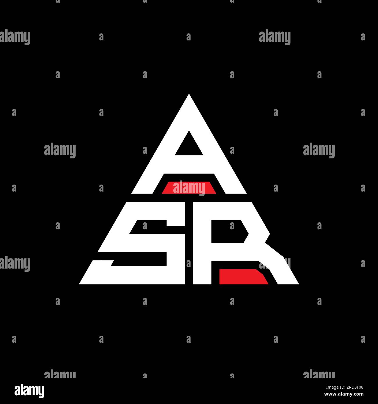 ASR triangle letter logo design with triangle shape. ASR triangle logo design monogram. ASR ...