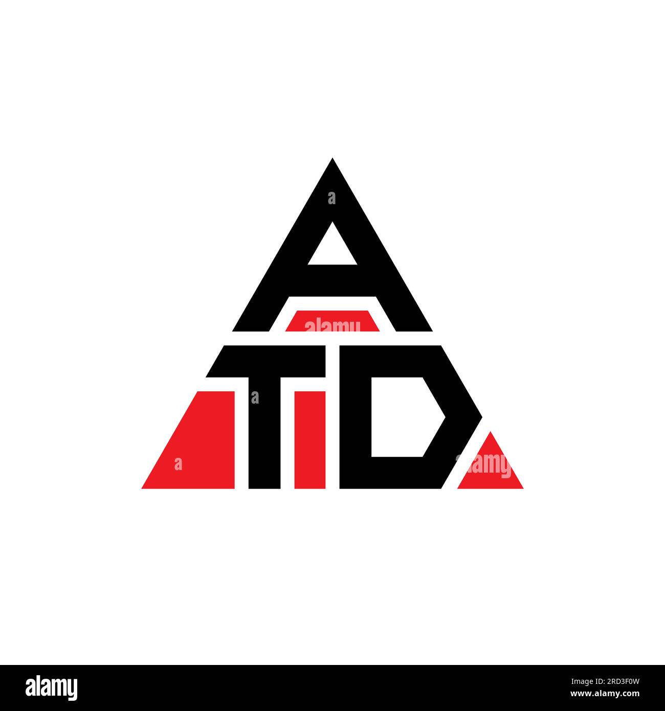 ATD triangle letter logo design with triangle shape. ATD triangle logo ...