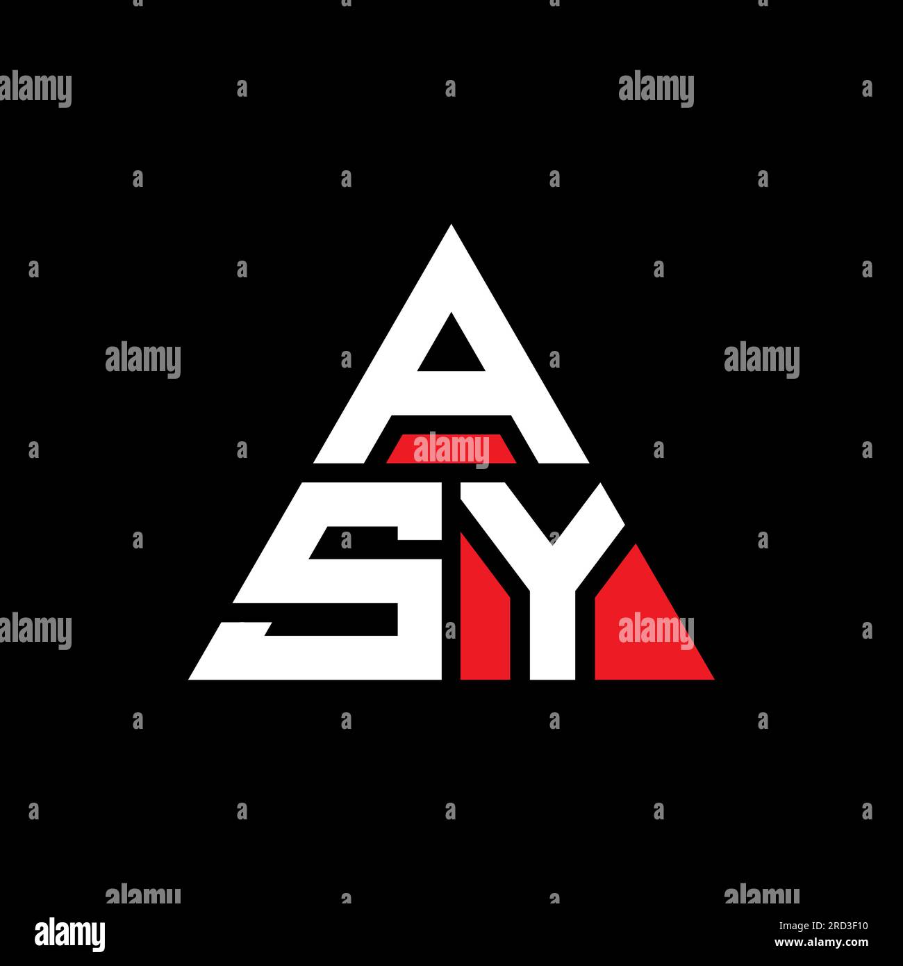 ASY triangle letter logo design with triangle shape. ASY triangle logo ...