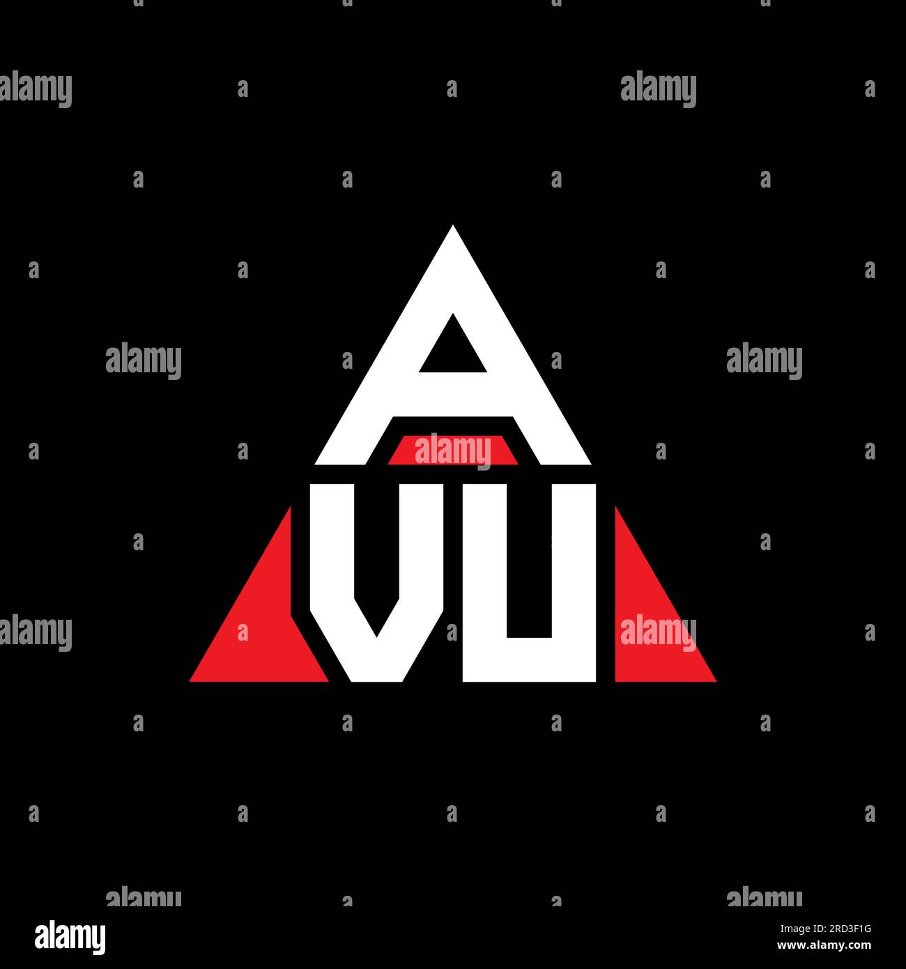 AVU triangle letter logo design with triangle shape. AVU triangle logo ...