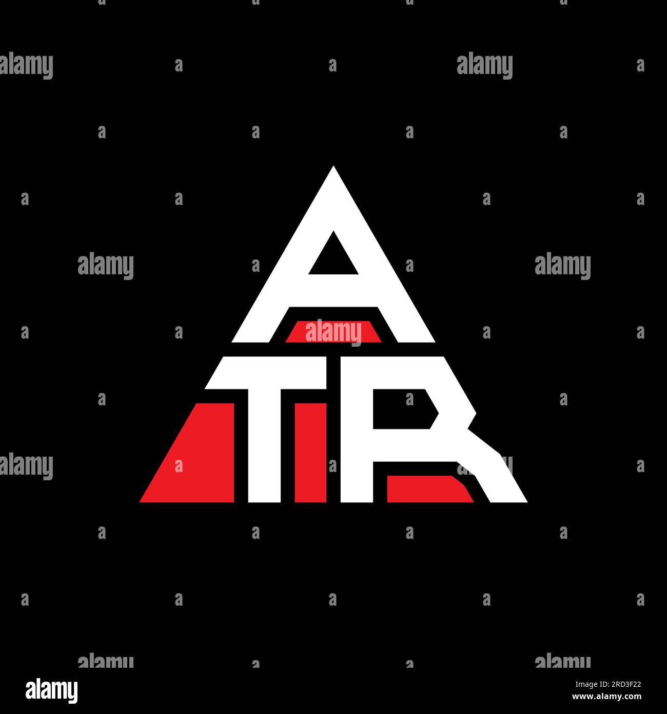 ATR triangle letter logo design with triangle shape. ATR triangle logo ...