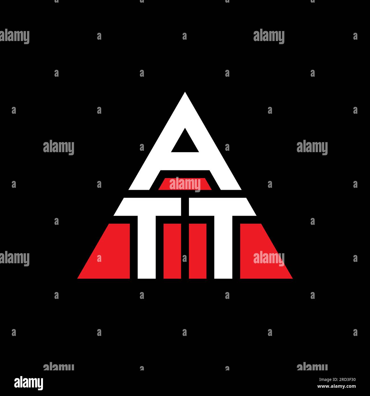 ATT triangle letter logo design with triangle shape. ATT triangle logo ...