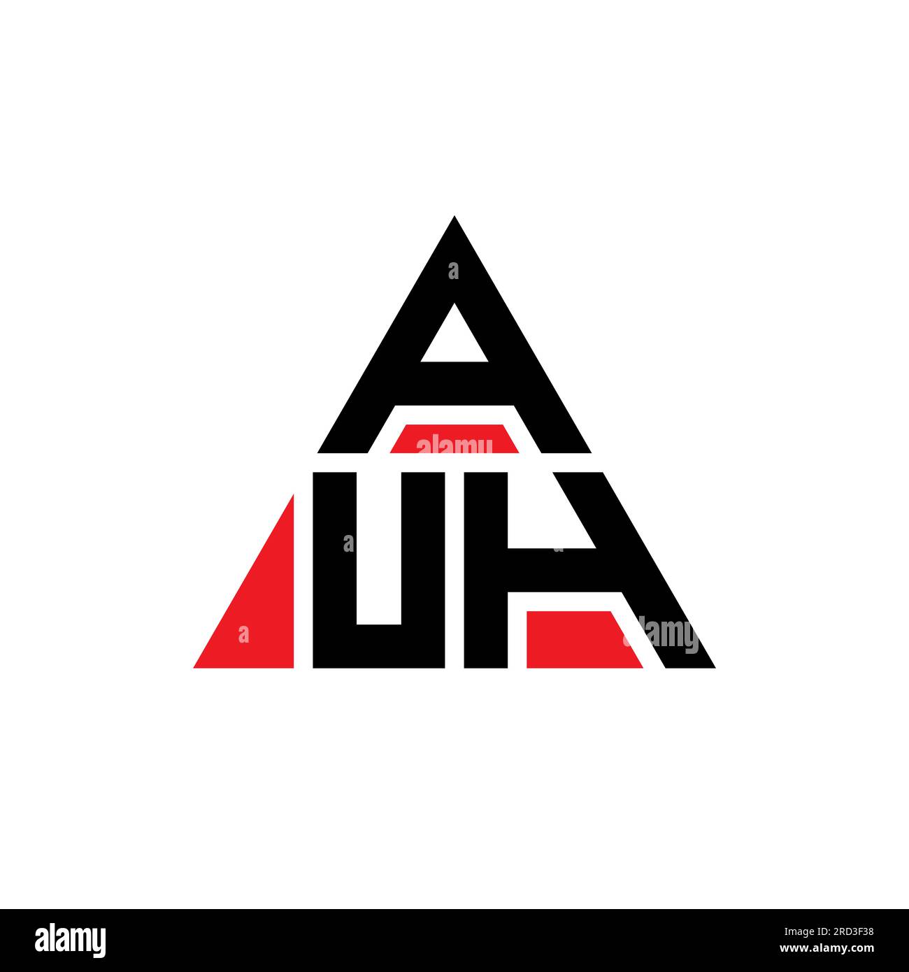 AUH triangle letter logo design with triangle shape. AUH triangle logo ...