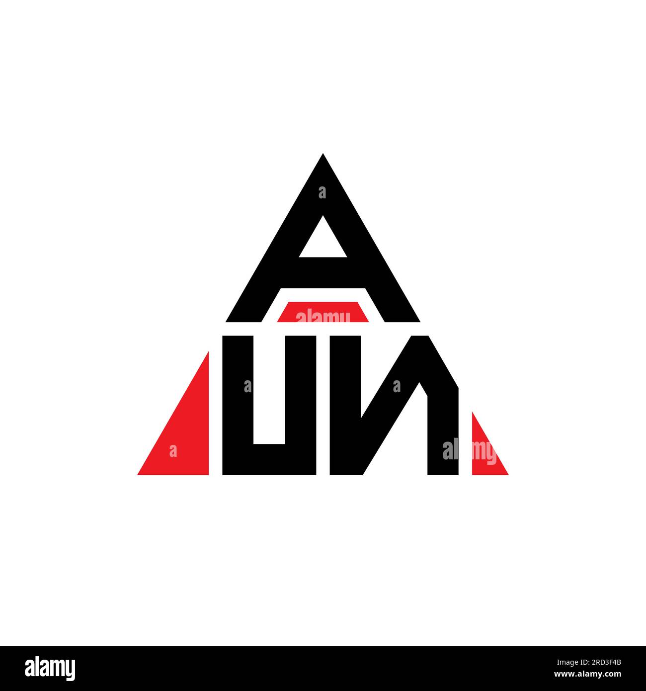 AUN triangle letter logo design with triangle shape. AUN triangle logo design monogram. AUN ...