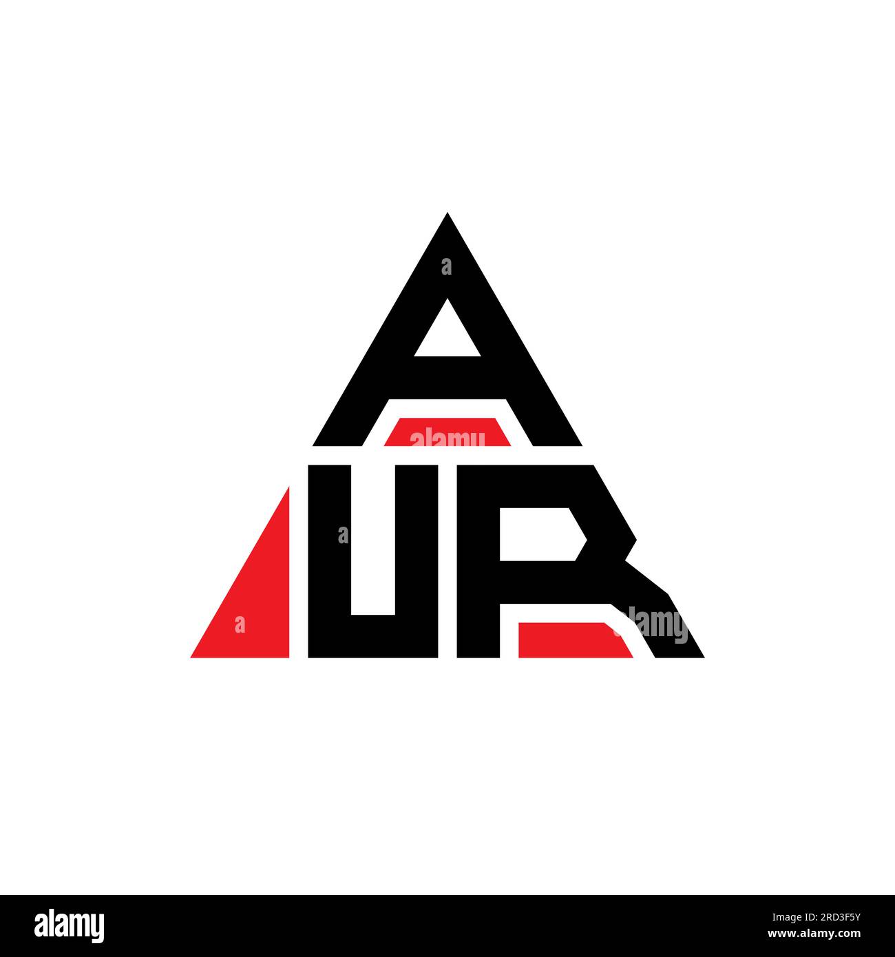 AUR triangle letter logo design with triangle shape. AUR triangle logo ...