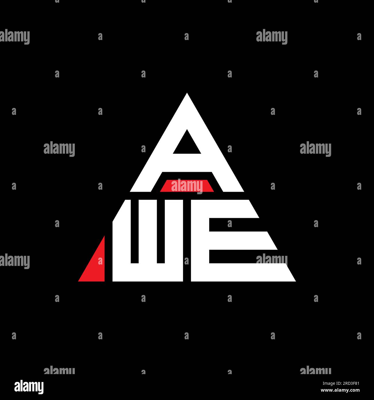 AWE triangle letter logo design with triangle shape. AWE triangle logo ...