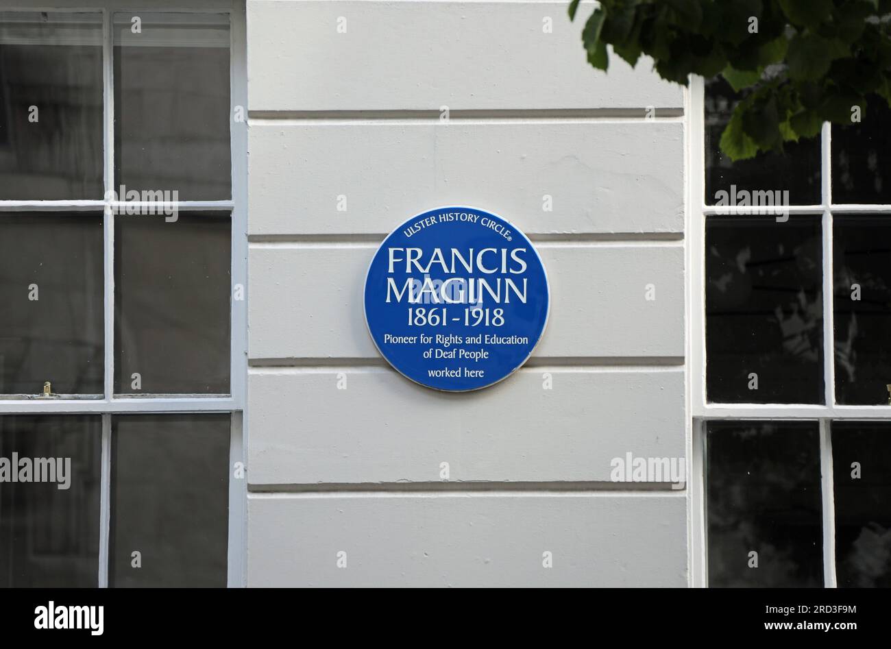 Francis Maginn blue plaque in Belfast Stock Photo - Alamy