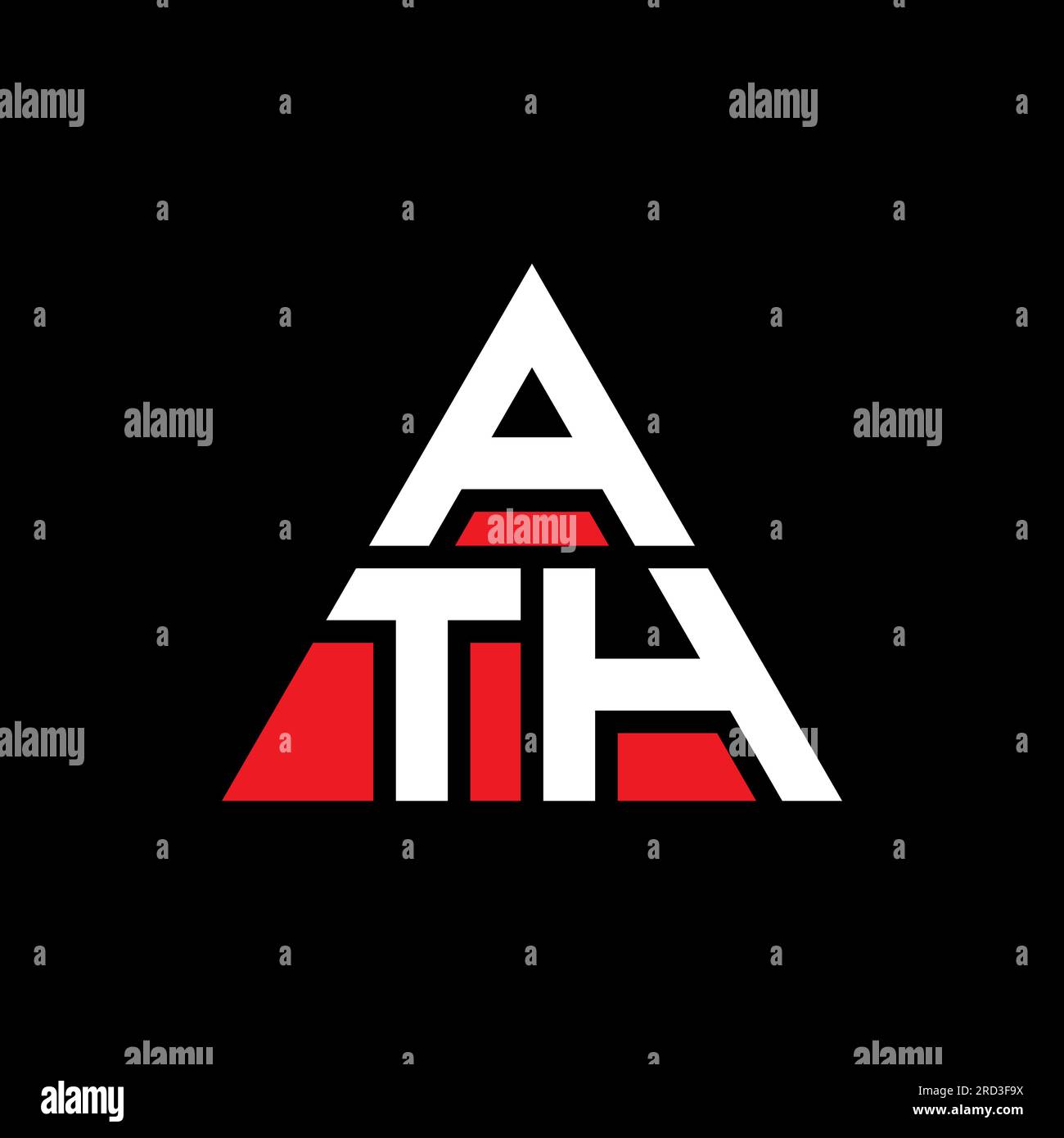 ATH triangle letter logo design with triangle shape. ATH triangle logo ...