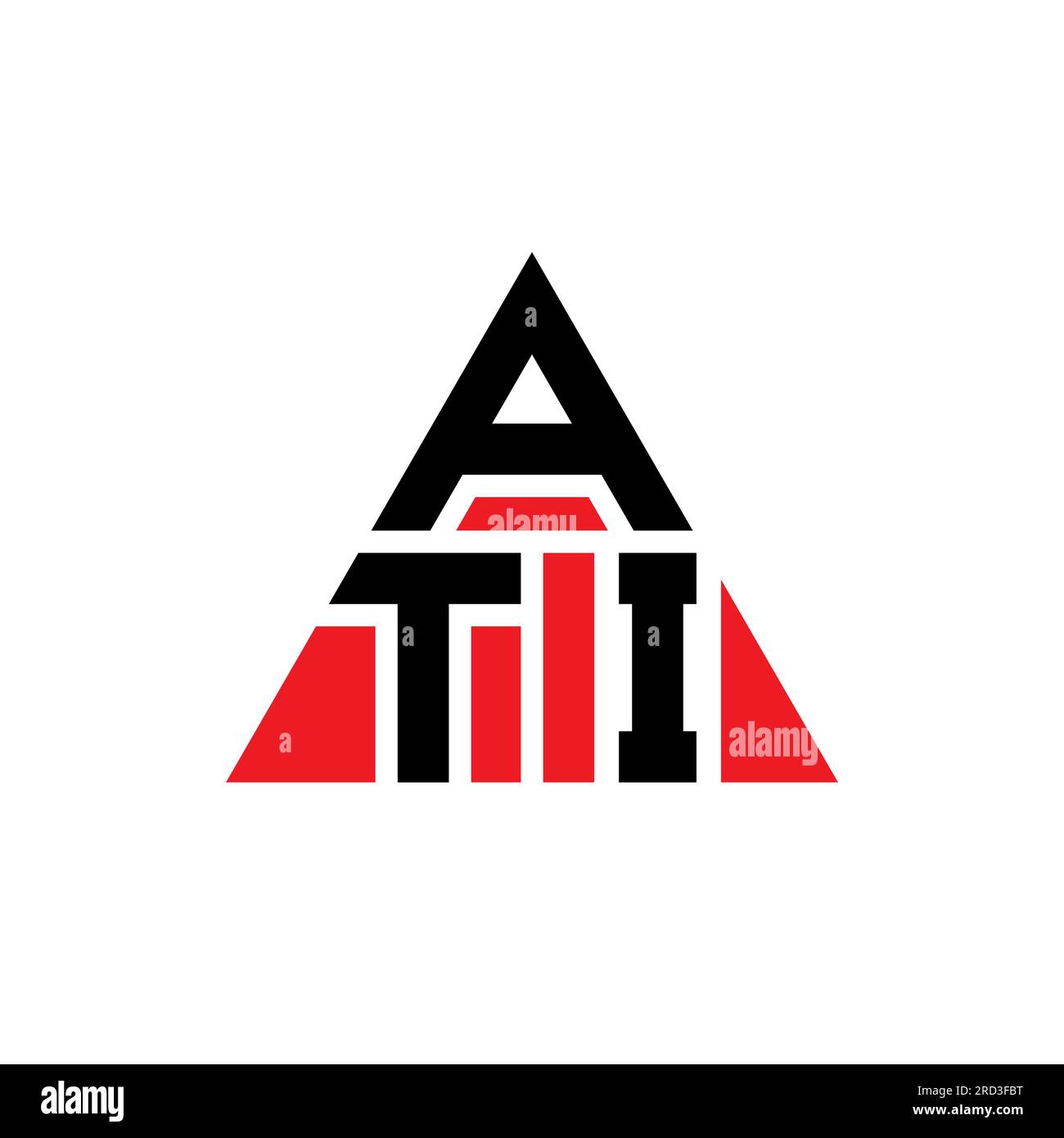 ATI triangle letter logo design with triangle shape. ATI triangle logo ...