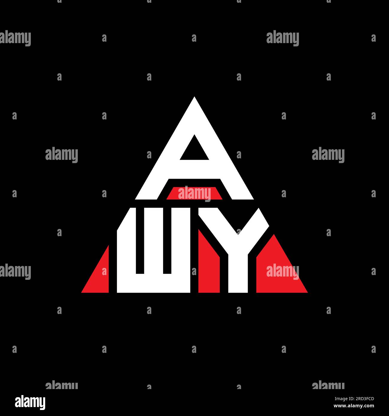 AWY triangle letter logo design with triangle shape. AWY triangle logo ...