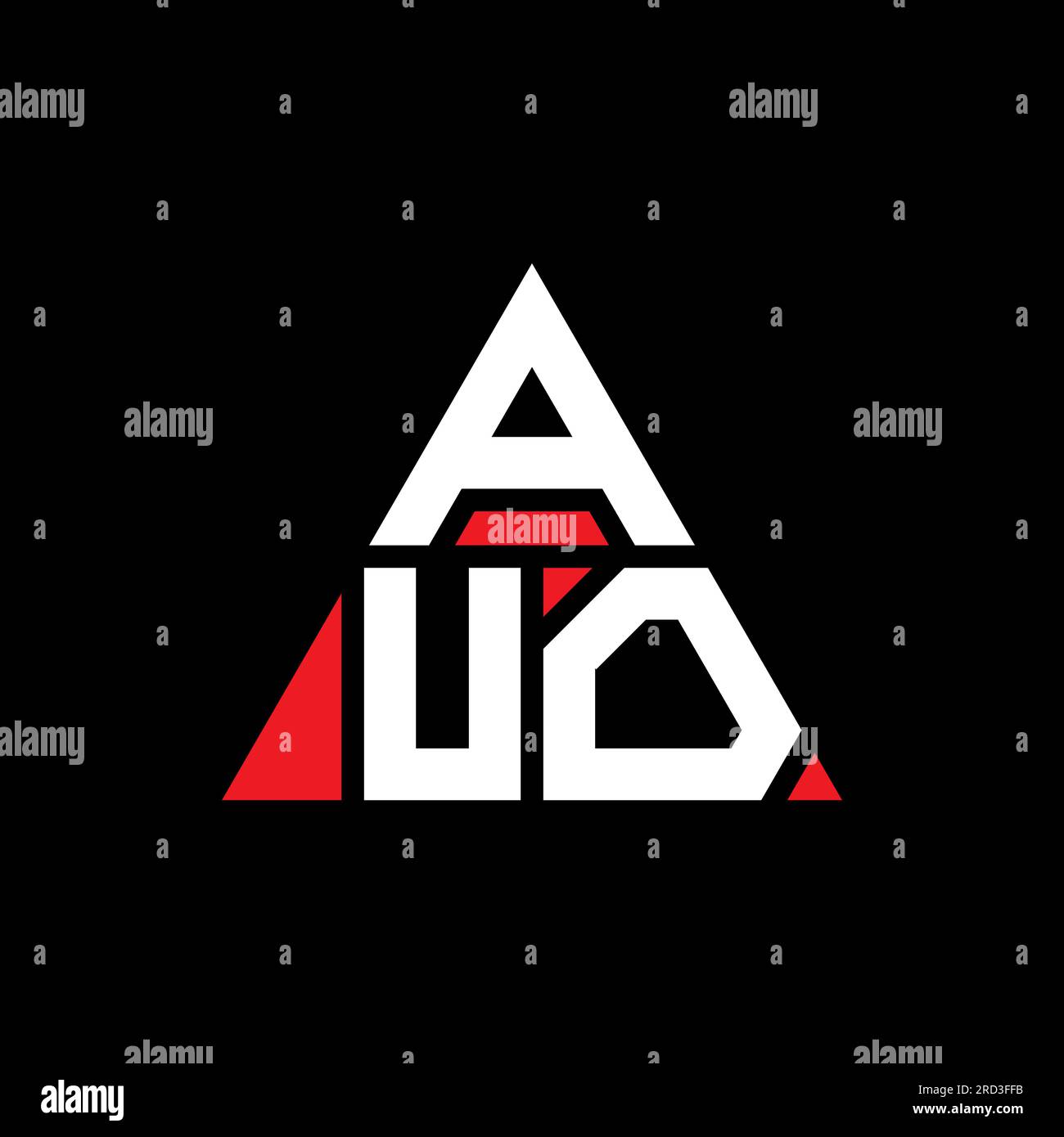 AUO triangle letter logo design with triangle shape. AUO triangle logo ...
