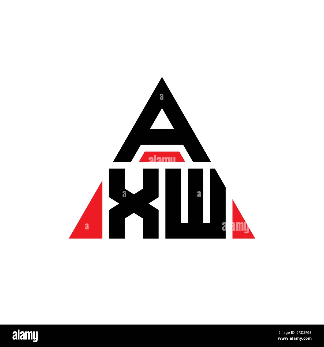 AXW triangle letter logo design with triangle shape. AXW triangle logo ...