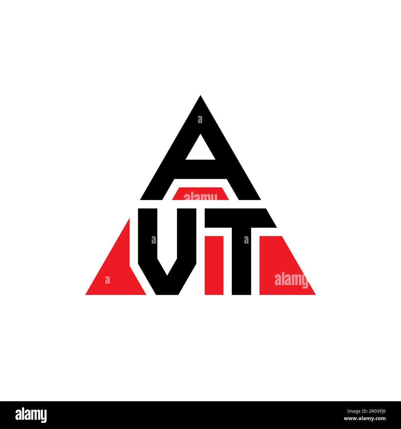 AVT triangle letter logo design with triangle shape. AVT triangle logo ...