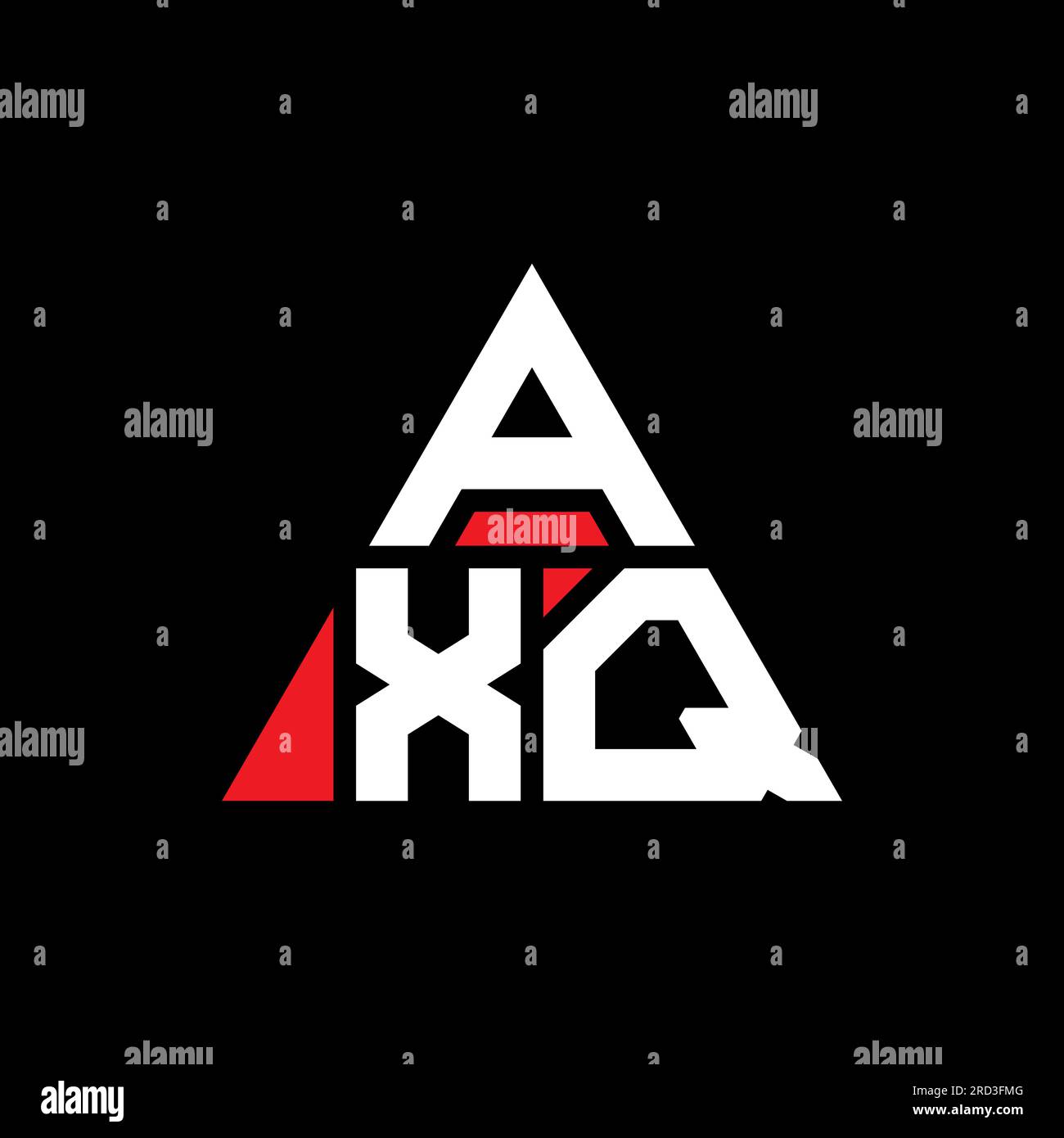 AXQ triangle letter logo design with triangle shape. AXQ triangle logo ...