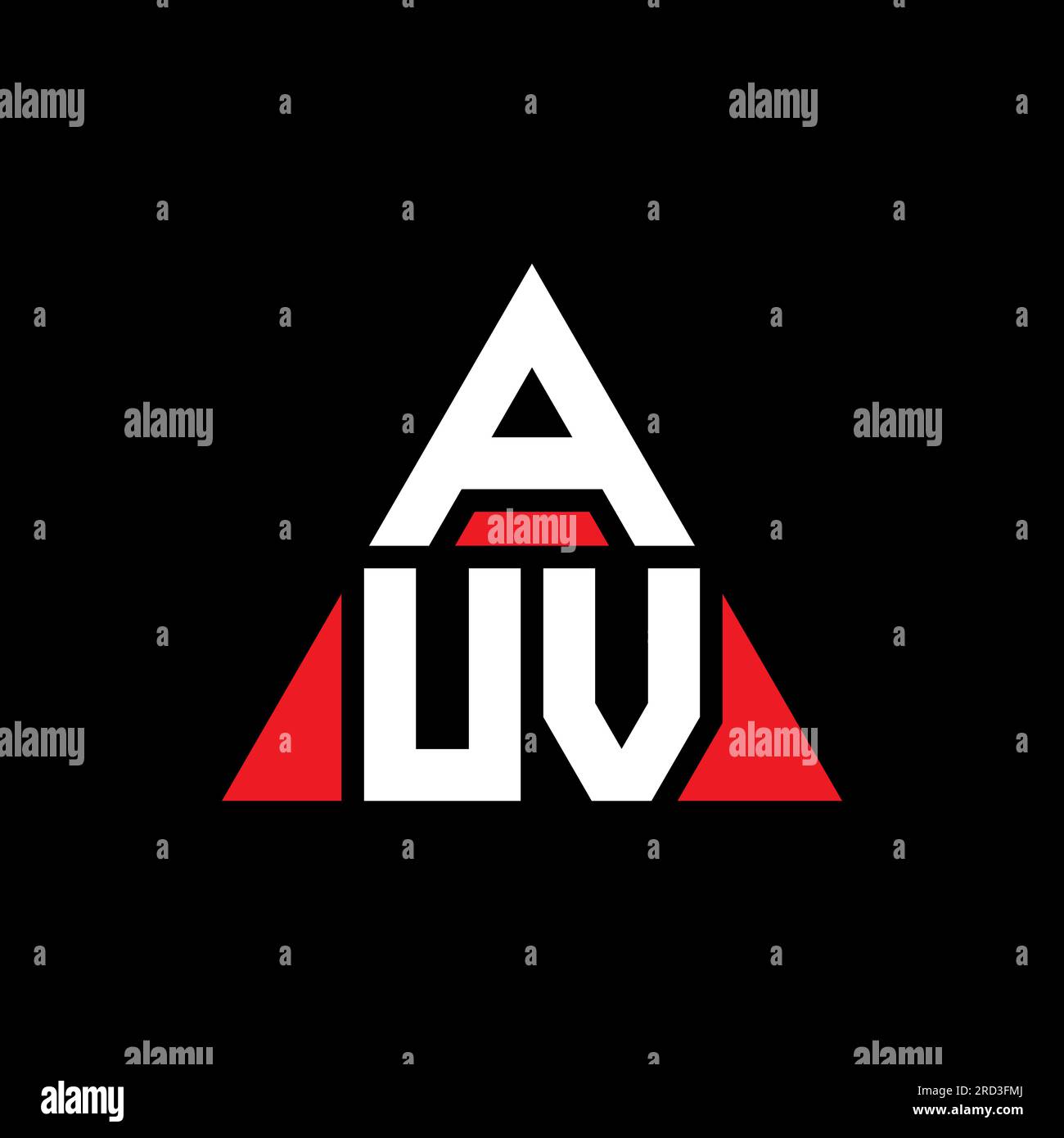 AUV triangle letter logo design with triangle shape. AUV triangle logo ...