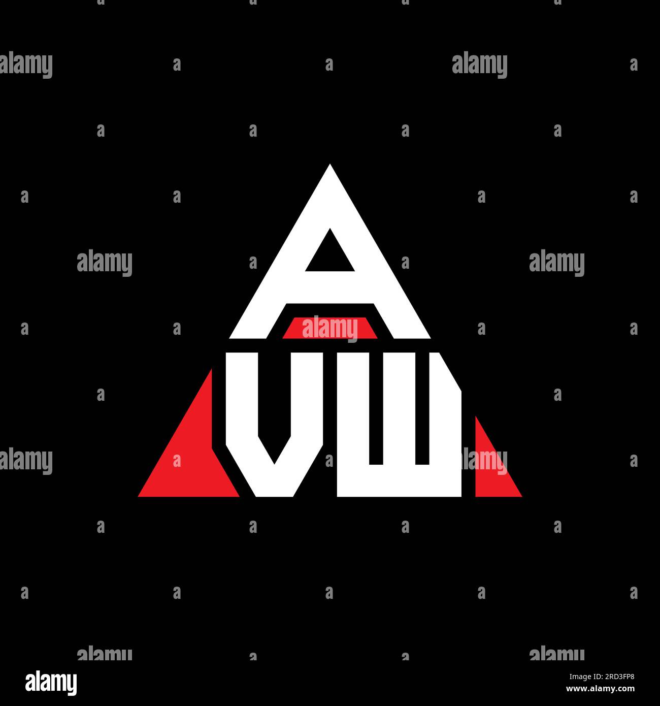 AVW triangle letter logo design with triangle shape. AVW triangle logo ...