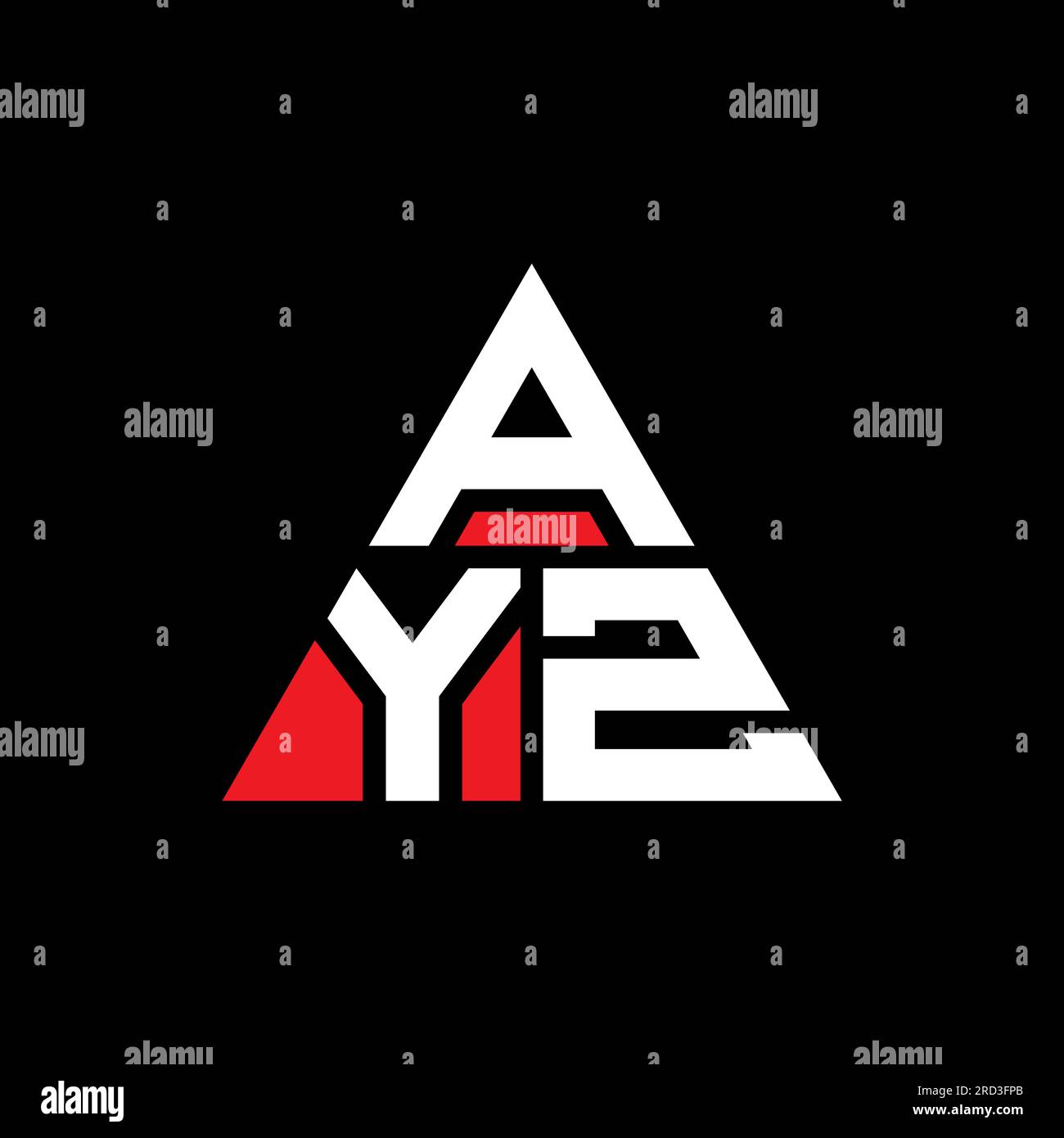 AYZ triangle letter logo design with triangle shape. AYZ triangle logo ...