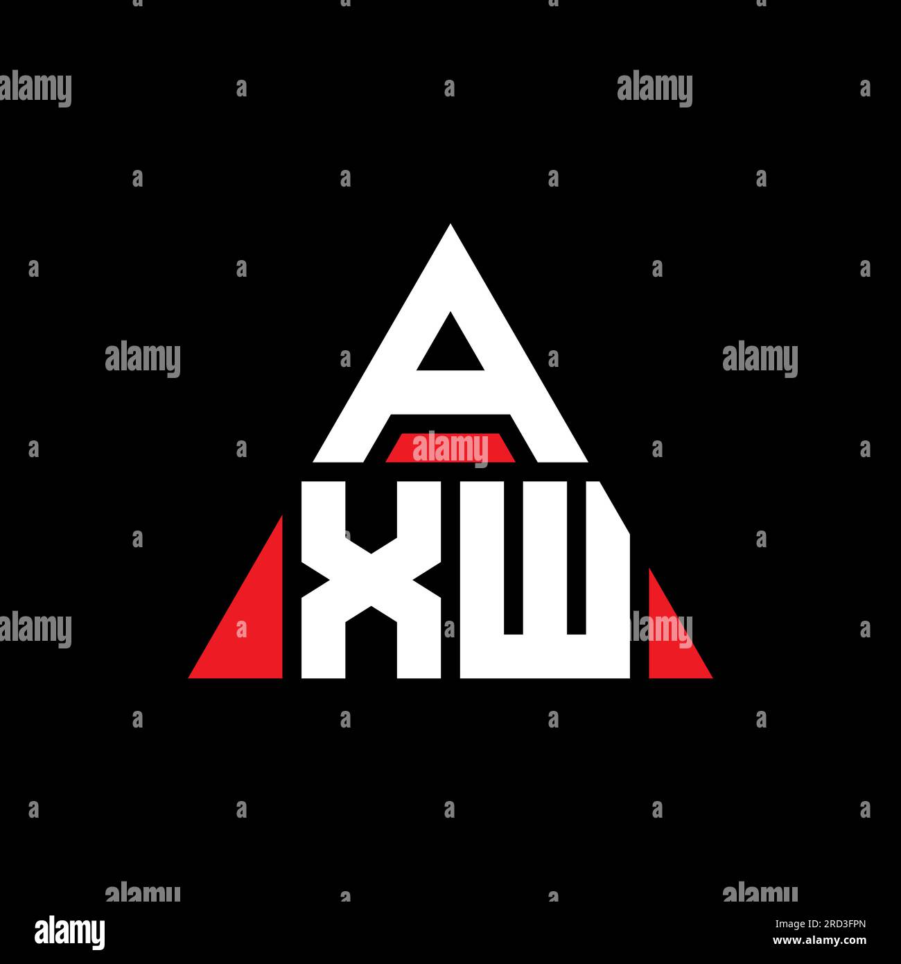 AXW triangle letter logo design with triangle shape. AXW triangle logo ...