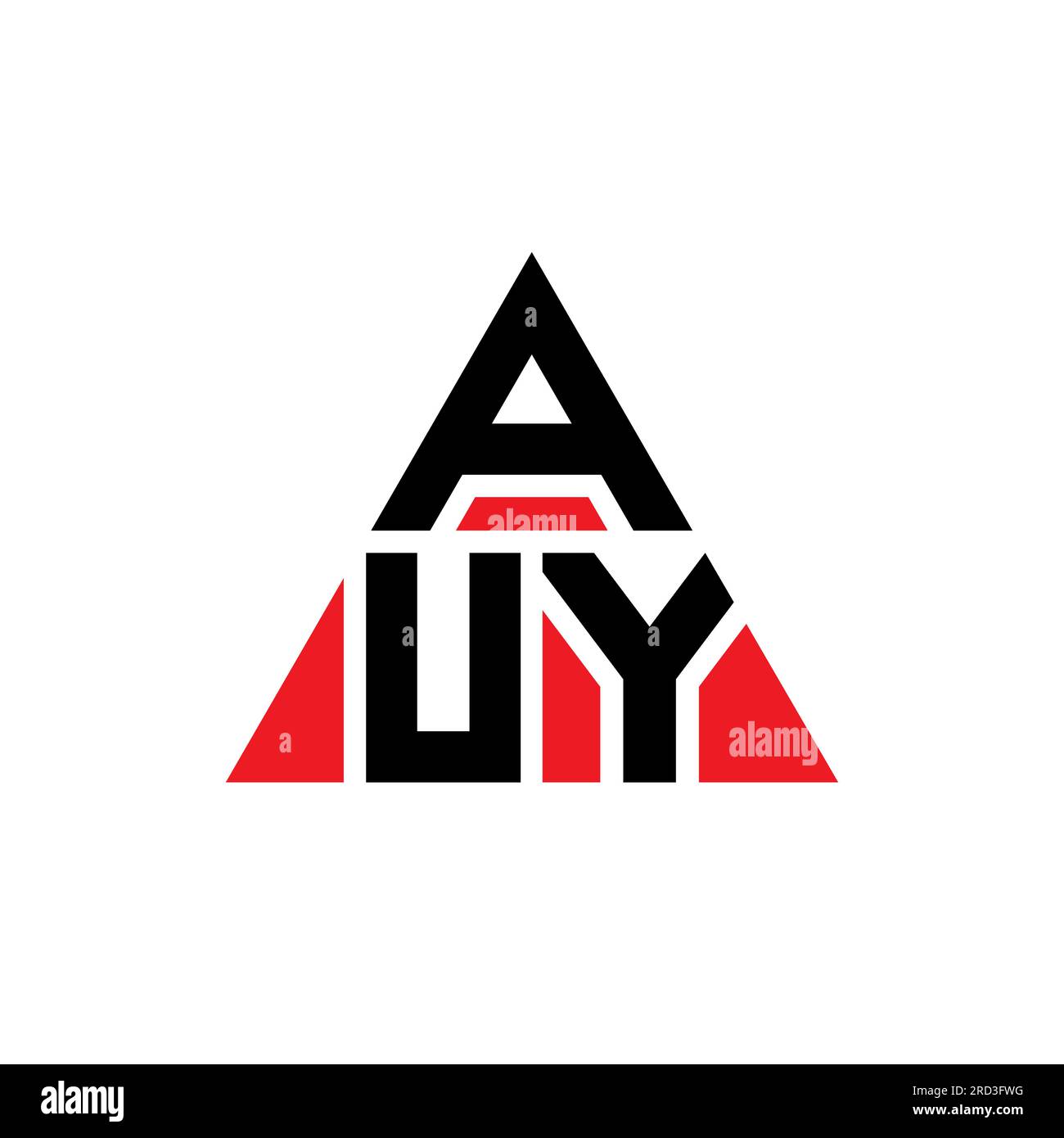 AUY triangle letter logo design with triangle shape. AUY triangle logo ...