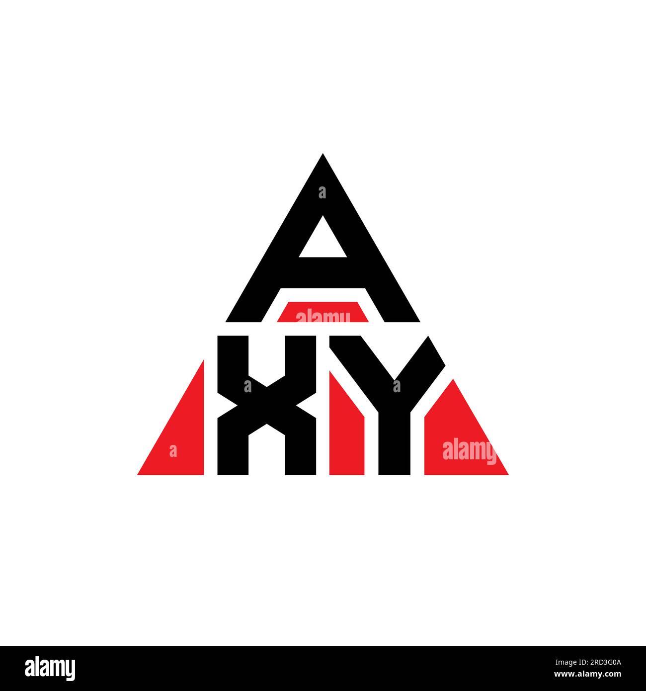 AXY triangle letter logo design with triangle shape. AXY triangle logo ...