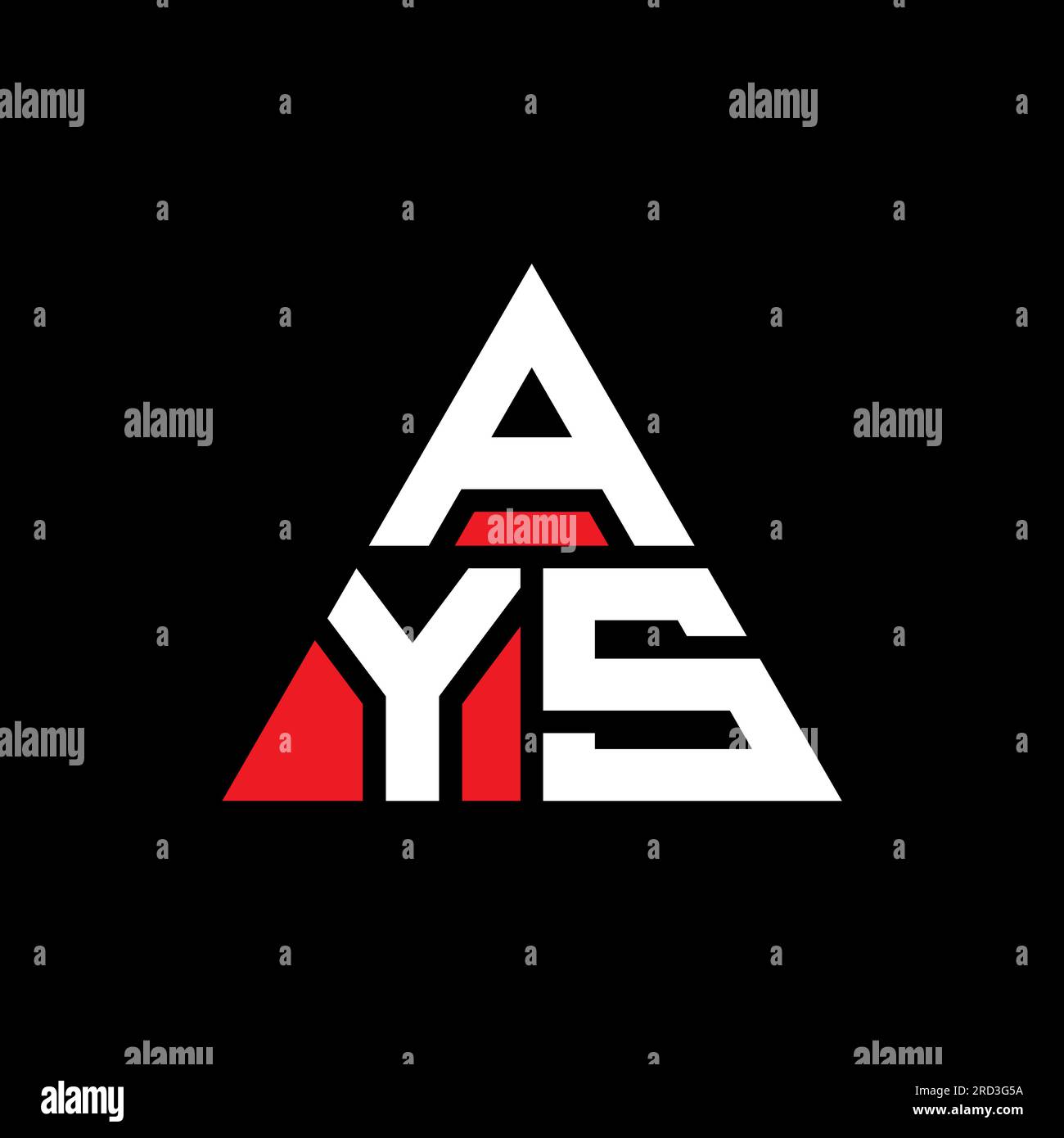 AYS triangle letter logo design with triangle shape. AYS triangle logo ...