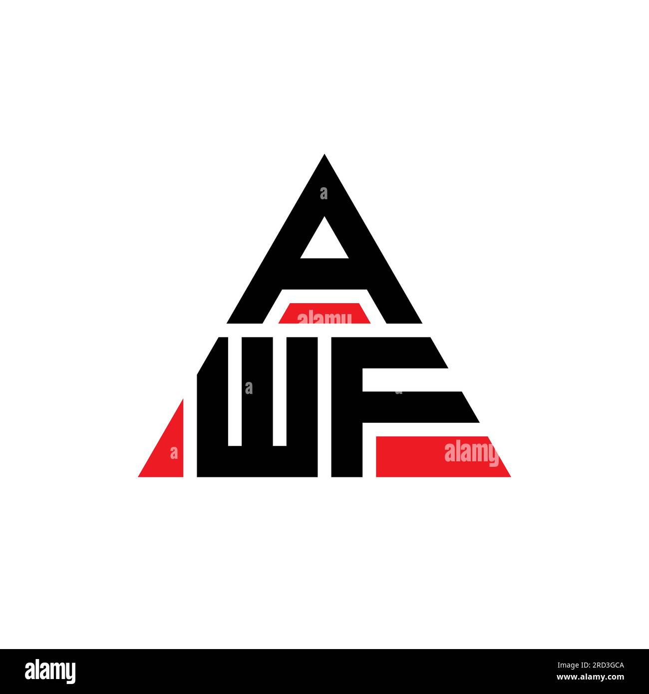 AWF triangle letter logo design with triangle shape. AWF triangle logo design monogram. AWF ...