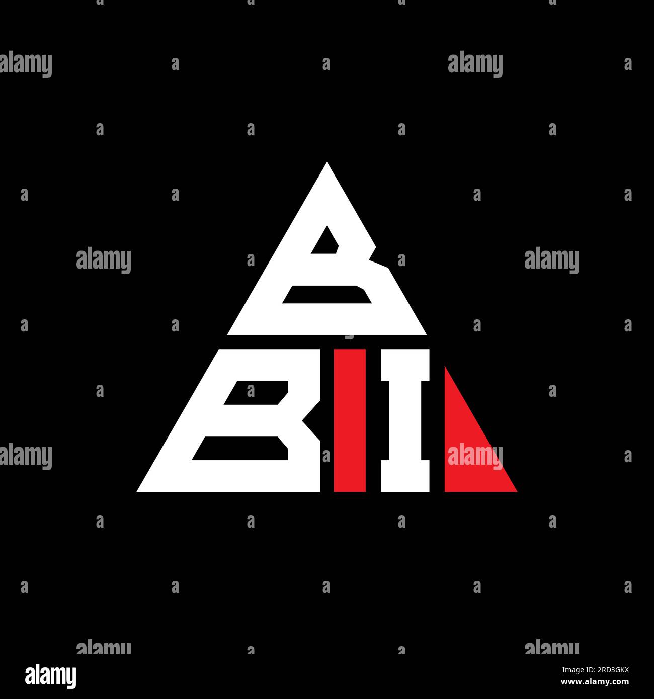 BBI triangle letter logo design with triangle shape. BBI triangle logo ...
