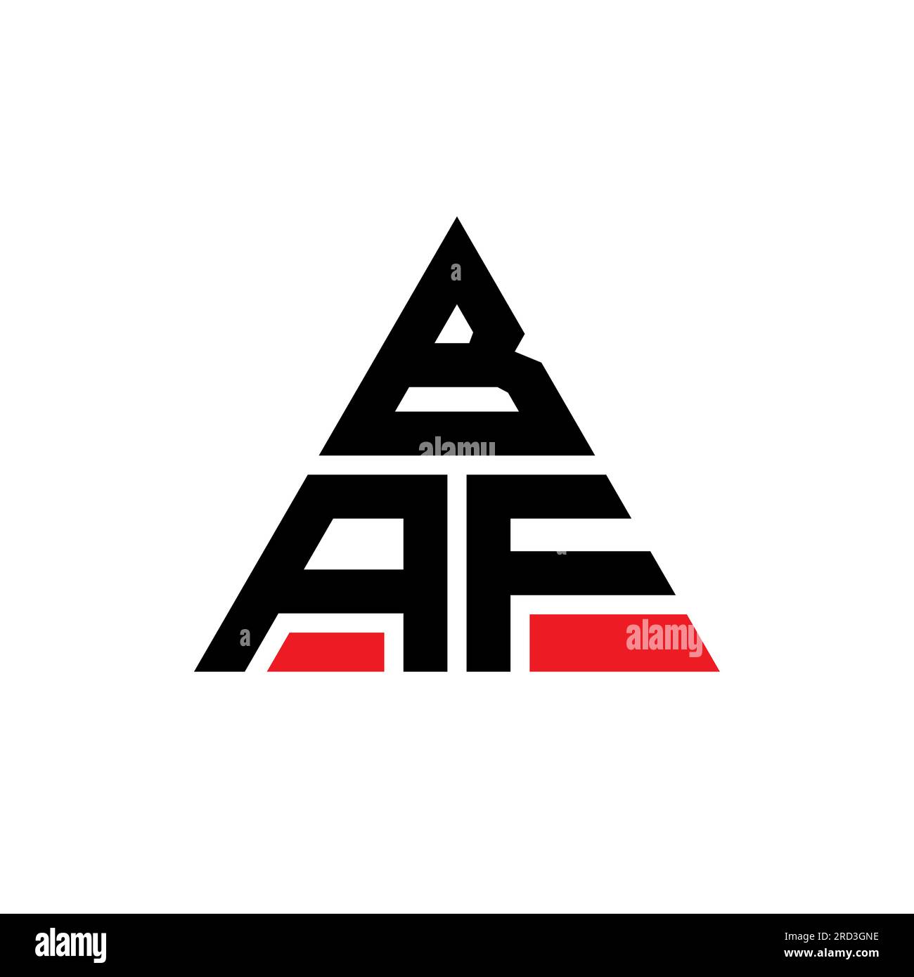 BAF triangle letter logo design with triangle shape. BAF triangle logo ...