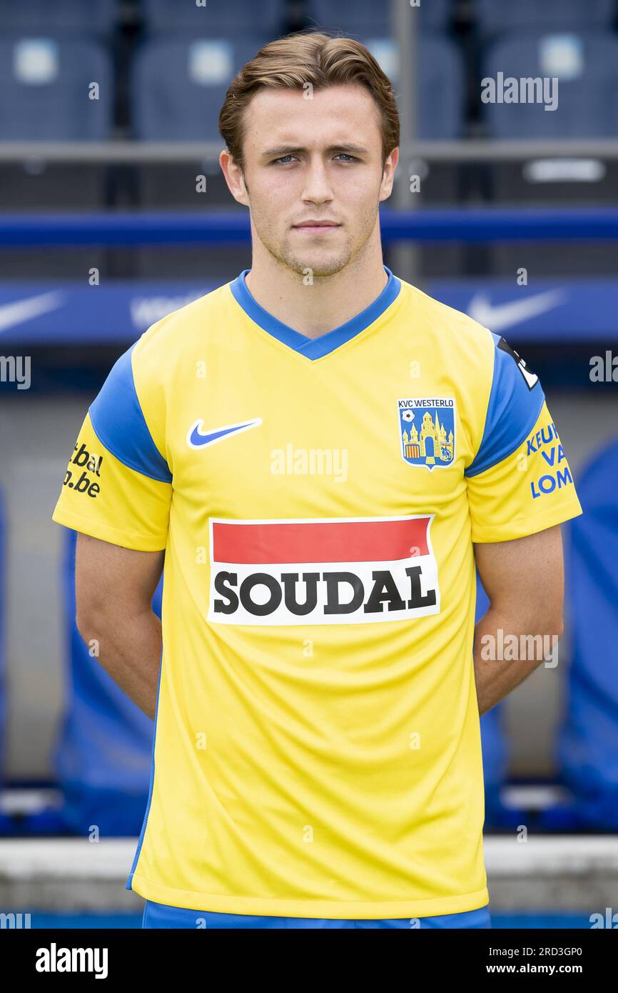 Westerlo, Belgium. 18th July, 2023. Westerlo's Tuur Rommens poses for a ...