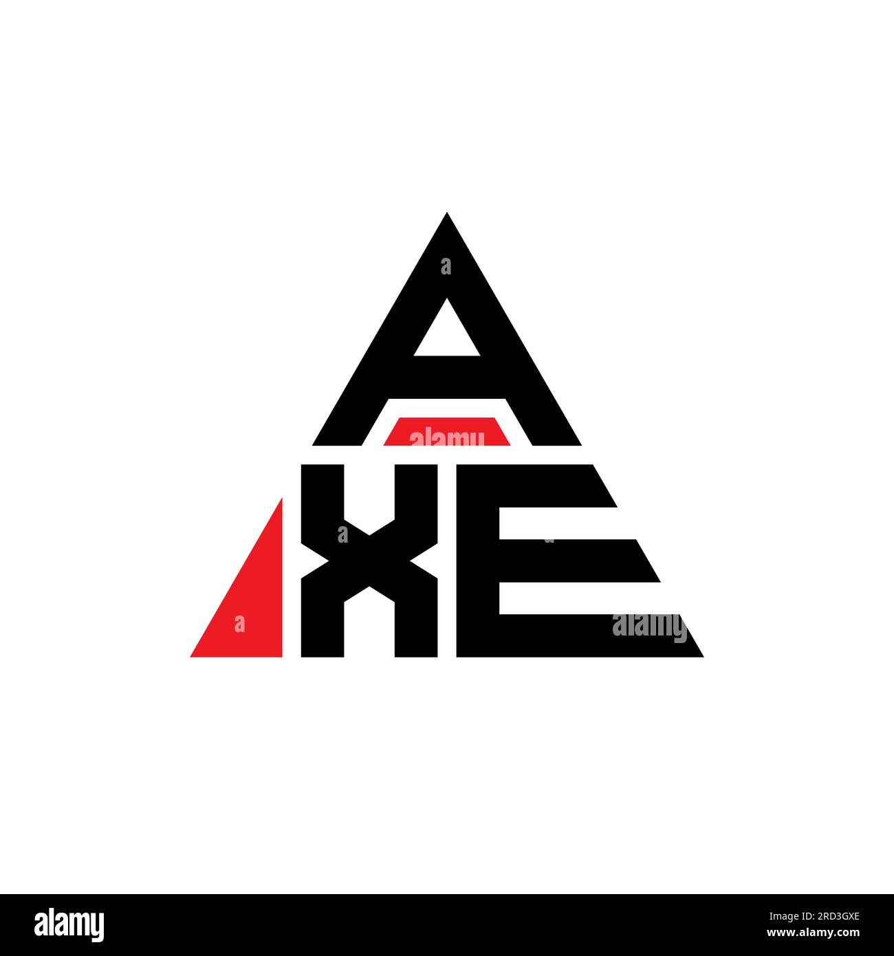 AXE triangle letter logo design with triangle shape. AXE triangle logo ...
