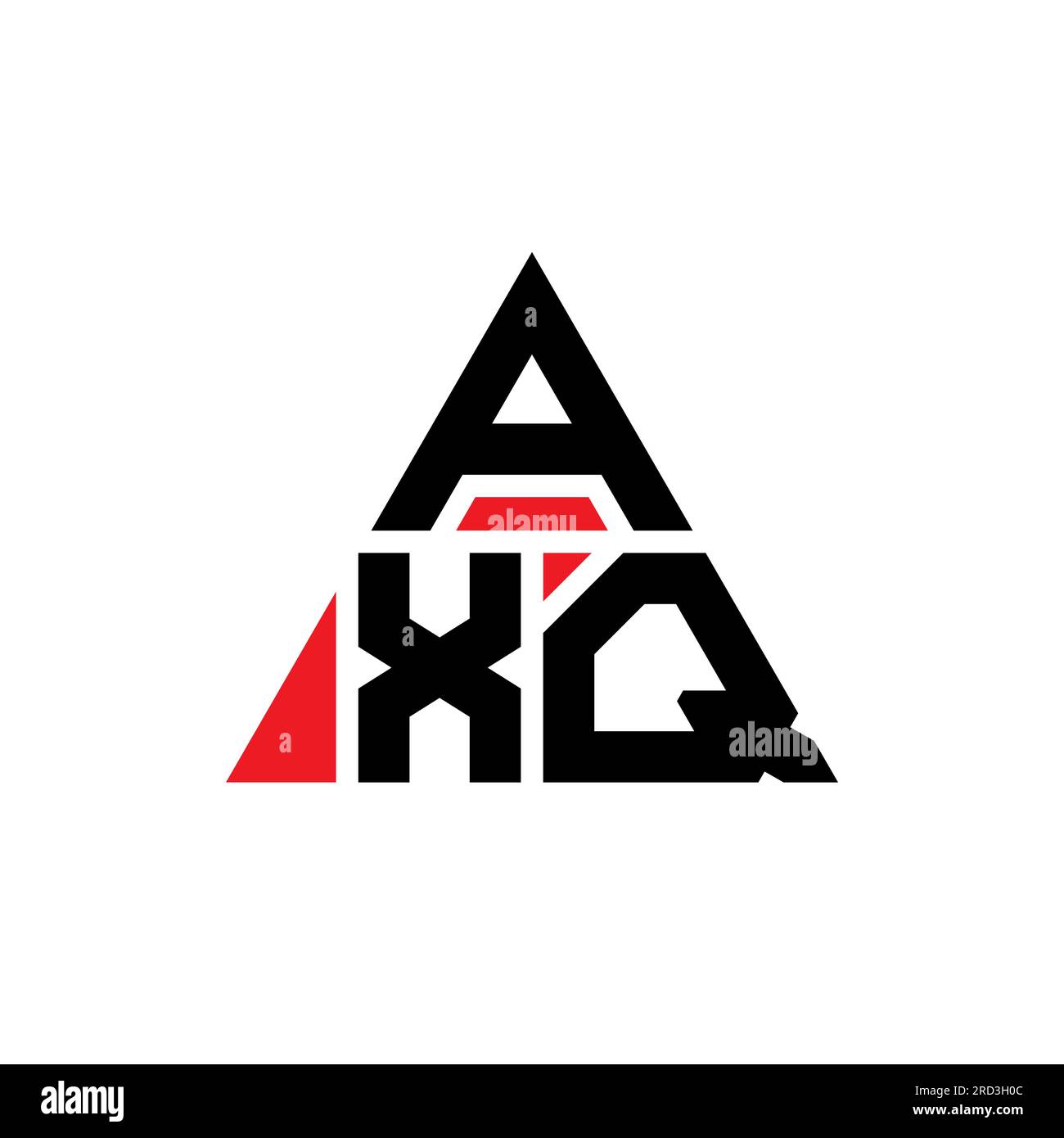 AXQ triangle letter logo design with triangle shape. AXQ triangle logo ...