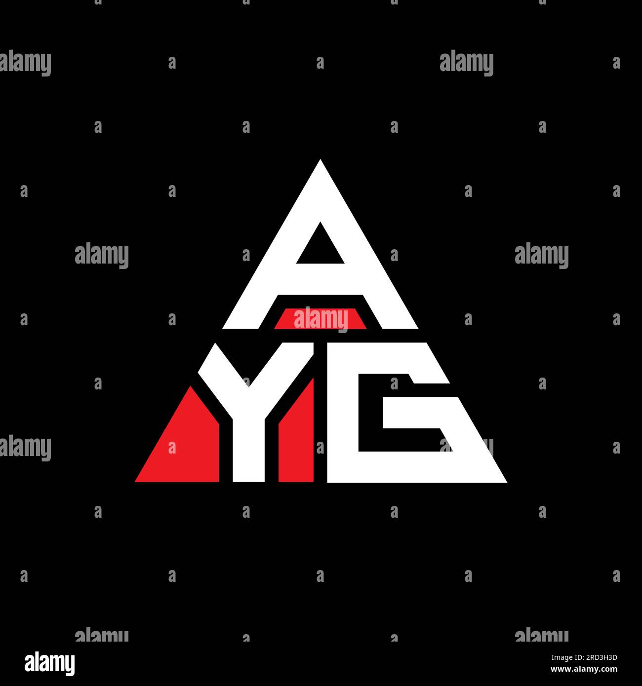 AYG triangle letter logo design with triangle shape. AYG triangle logo ...