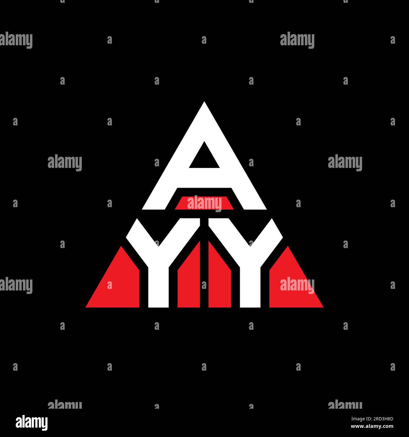 AYY triangle letter logo design with triangle shape. AYY triangle logo design monogram. AYY ...