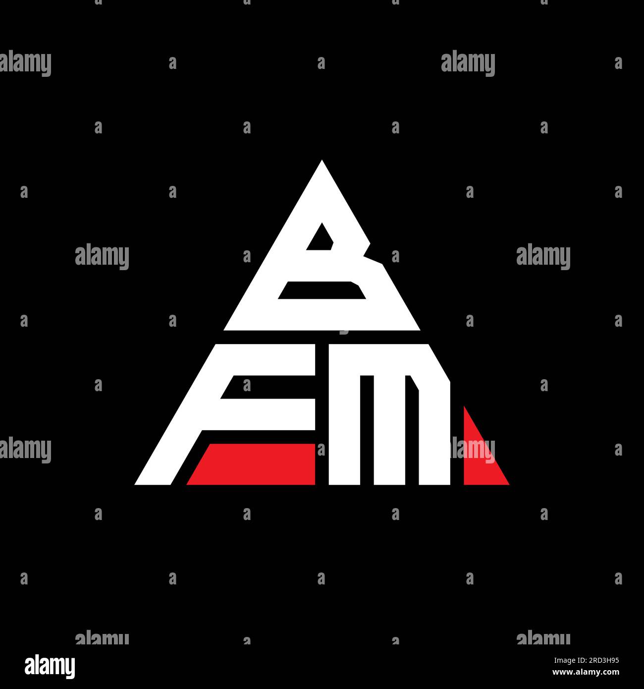 BFM triangle letter logo design with triangle shape. BFM triangle logo ...