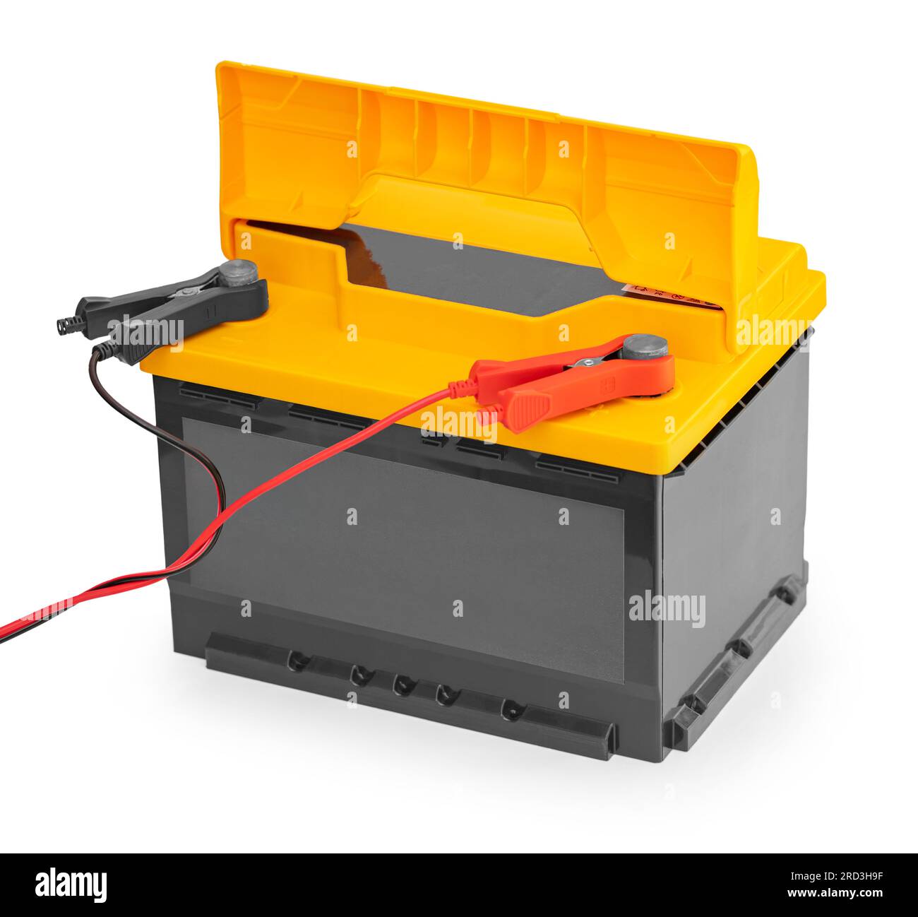 car battery close-up on a white isolated background Stock Photo - Alamy
