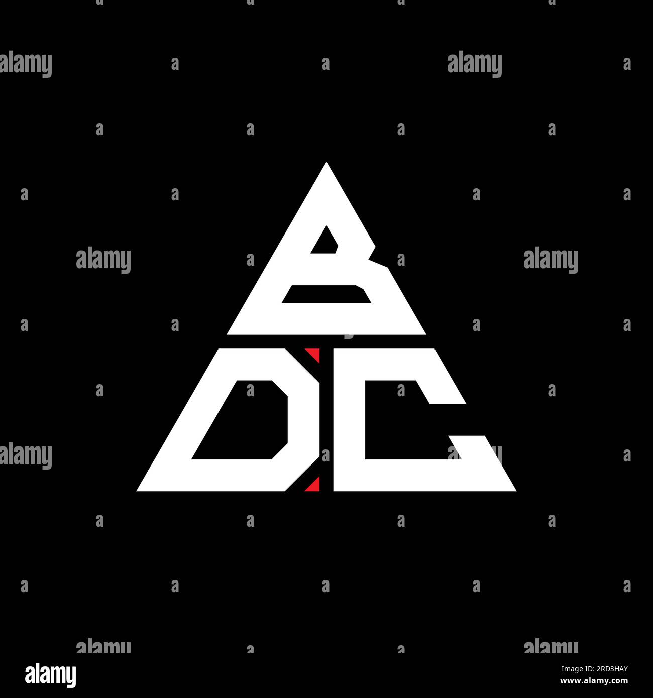 BDC triangle letter logo design with triangle shape. BDC triangle logo ...