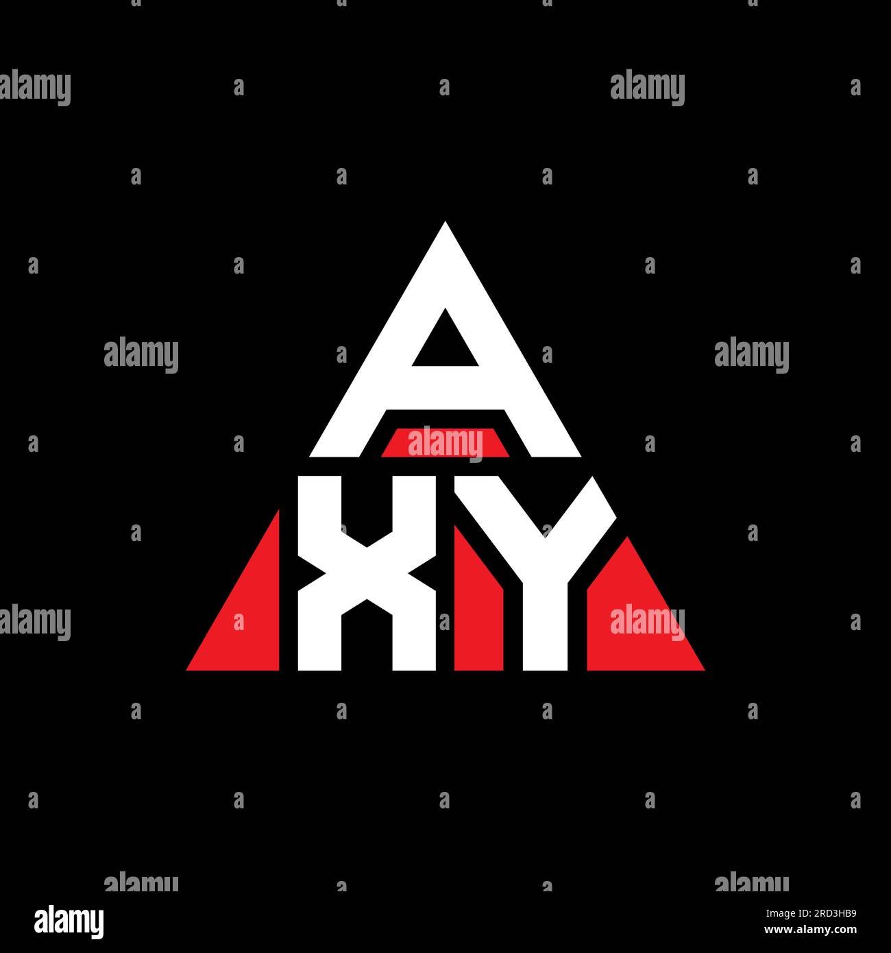 AXY triangle letter logo design with triangle shape. AXY triangle logo ...