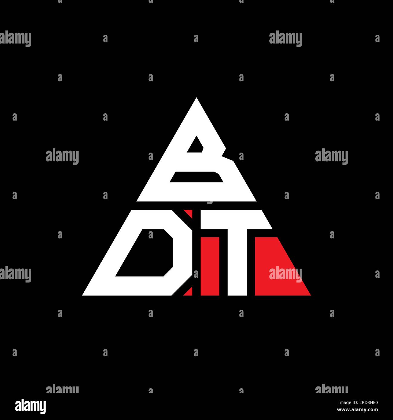 BDT triangle letter logo design with triangle shape. BDT triangle logo ...
