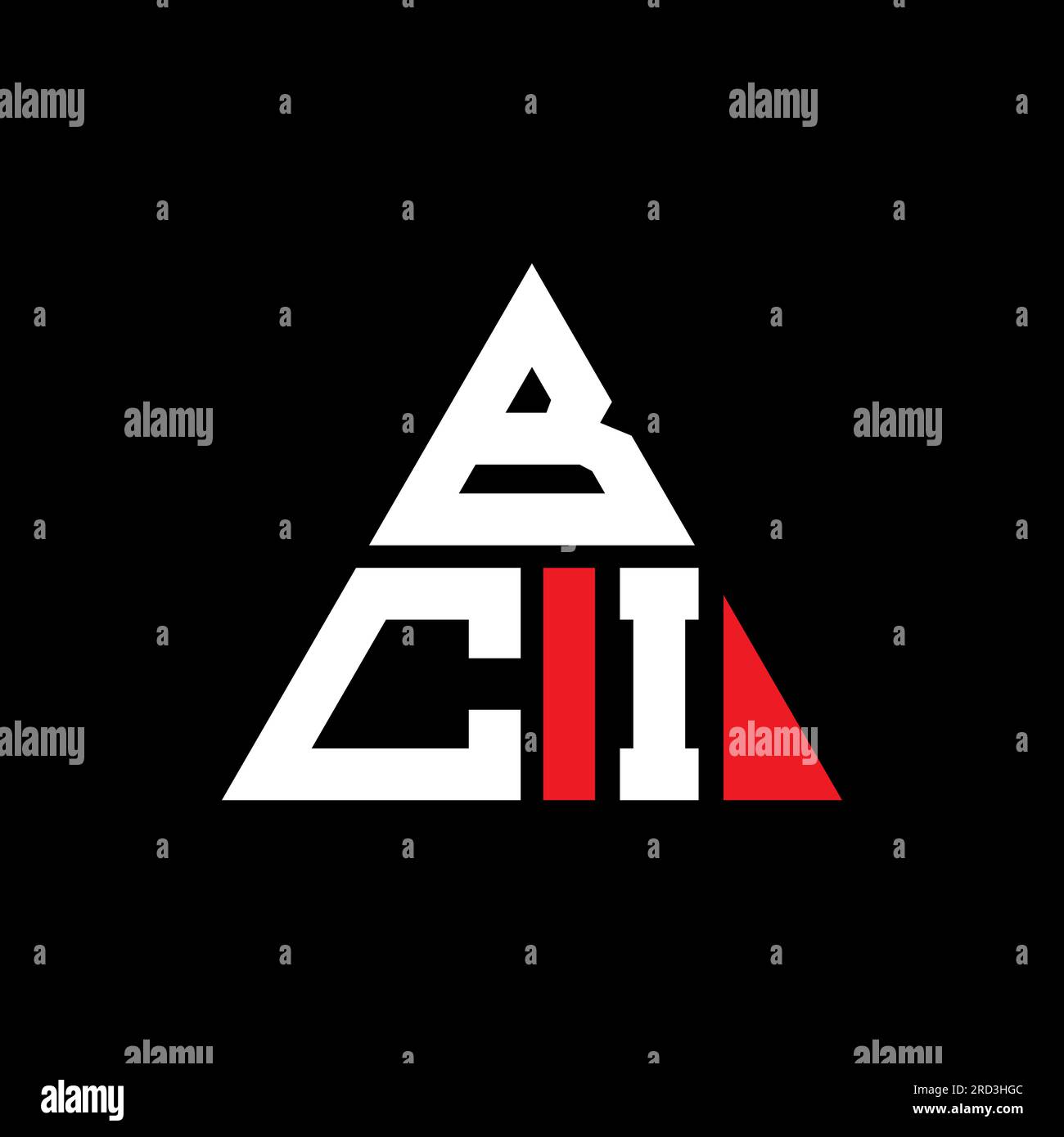 BCI triangle letter logo design with triangle shape. BCI triangle logo ...