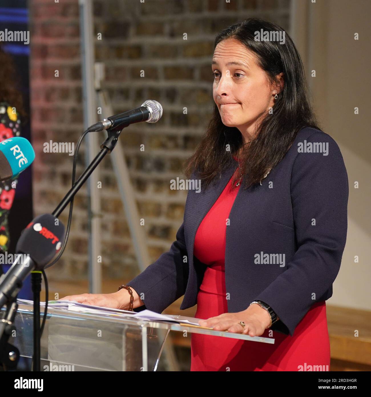 Department of Culture and Media minister Catherine Martin speaking at ...
