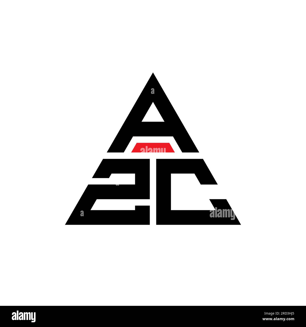AZC triangle letter logo design with triangle shape. AZC triangle logo ...