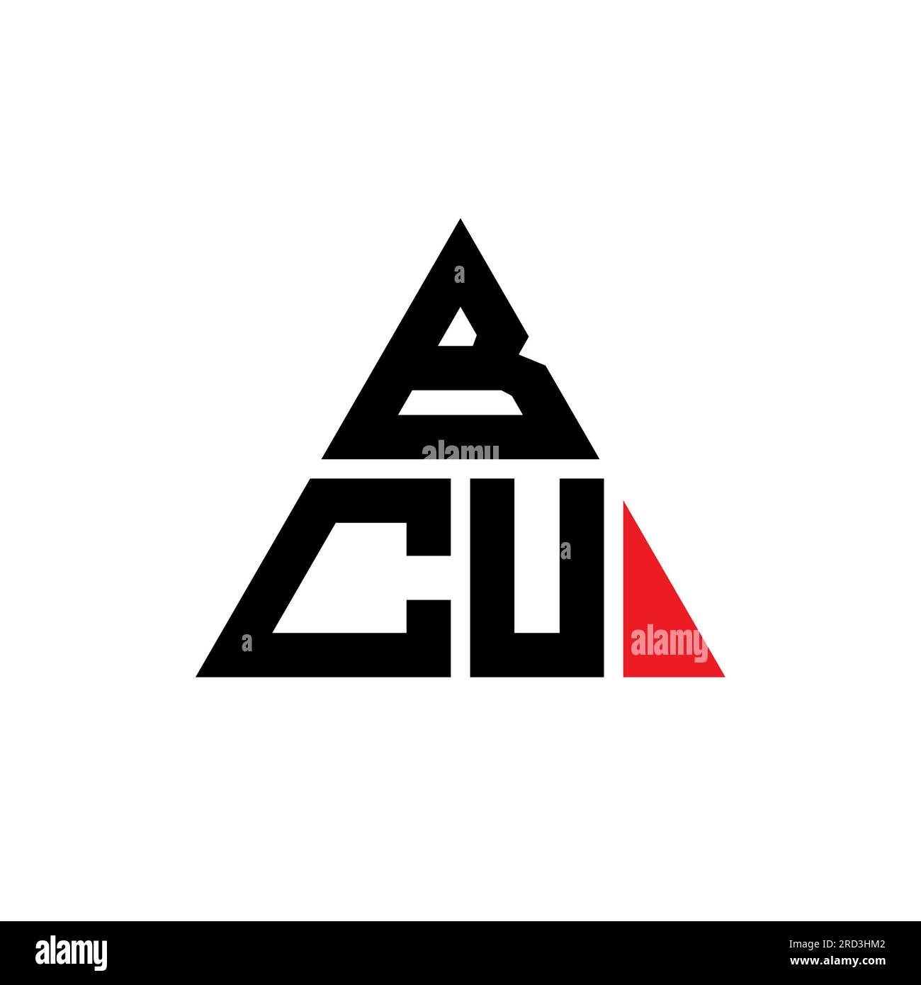 BCU triangle letter logo design with triangle shape. BCU triangle logo ...