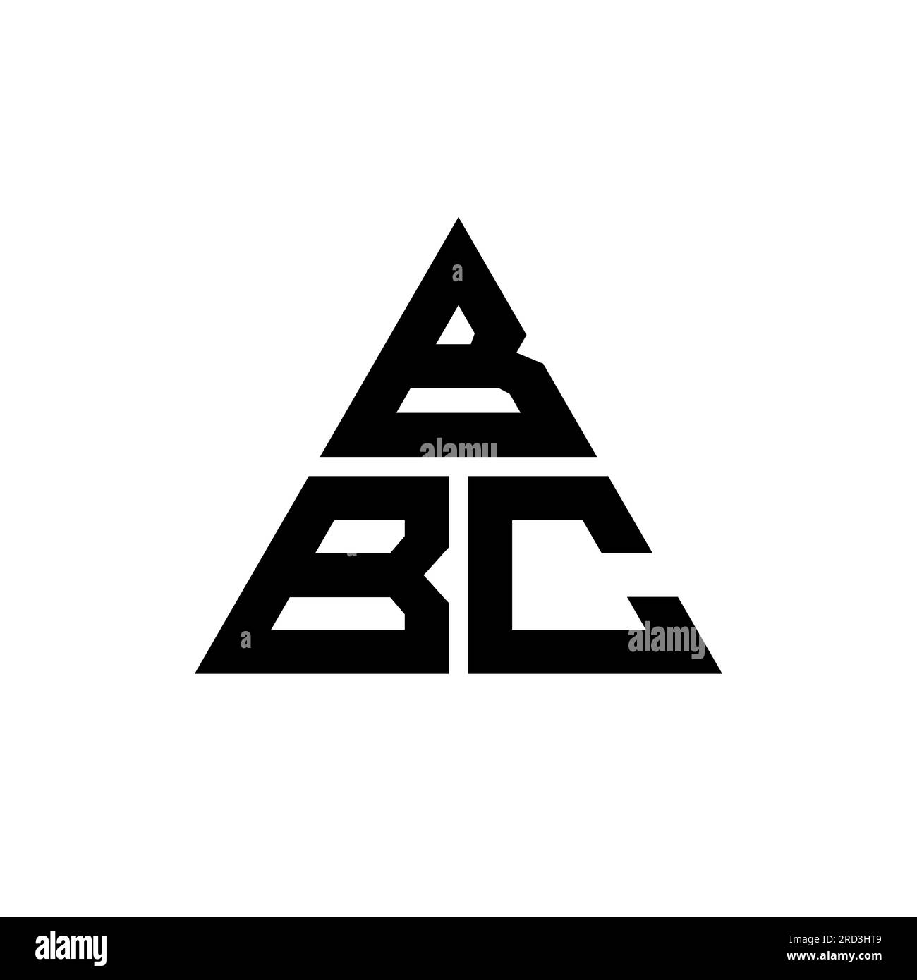 BBC triangle letter logo design with triangle shape. BBC triangle logo ...