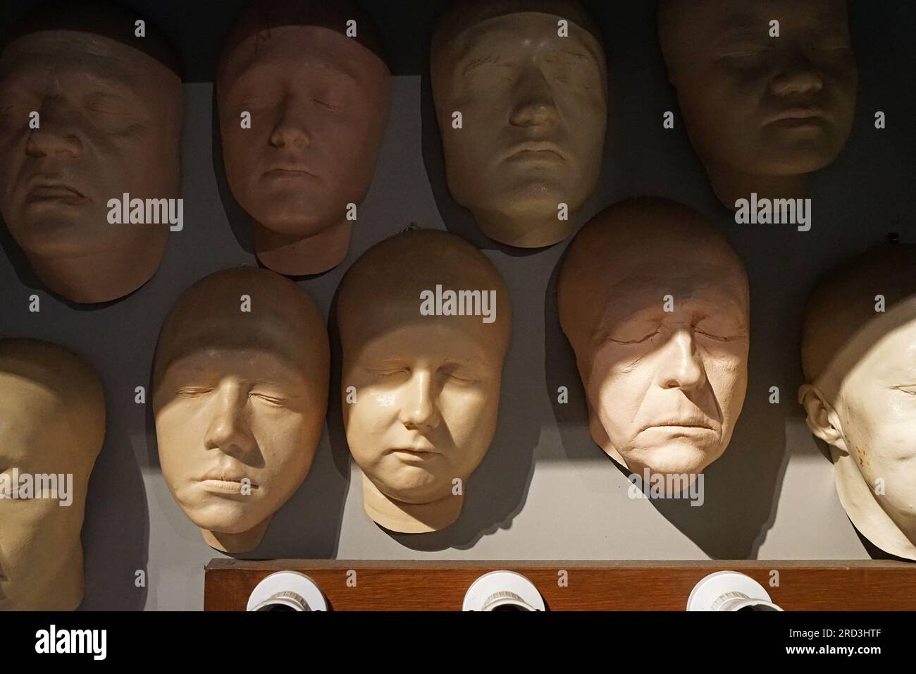 Artificial masks and props from Harry Potter movies at the Warner ...